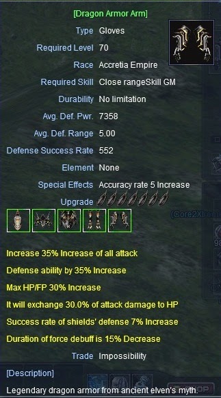 Dragon Armor Set Effect for Accretia - Guide RF Online