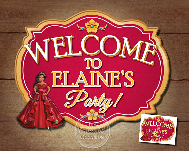 The Printable Occasion - Party Printables: Princess Elena Sign, Elena ...