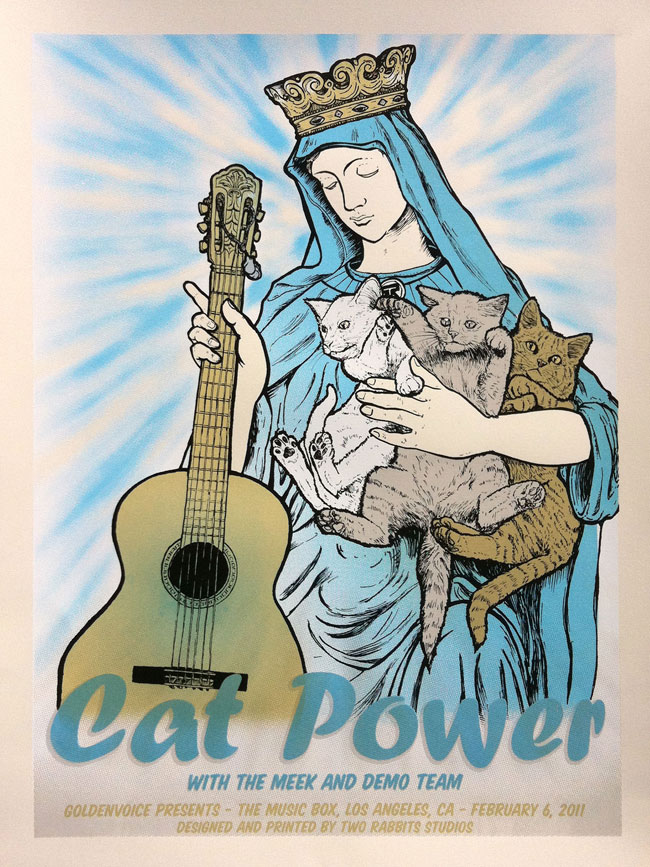 free poster review: New Cat Power Poster by Two Rabbits Studios (LA)