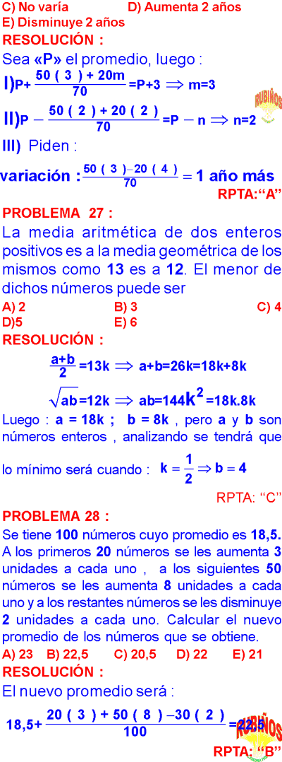 PROMEDIOS EJEMPLOS Y EJERCICIOS RESUELTOS