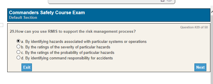 SSD 2 : Commanders Safety Course Answers (2G-F94v3.1)