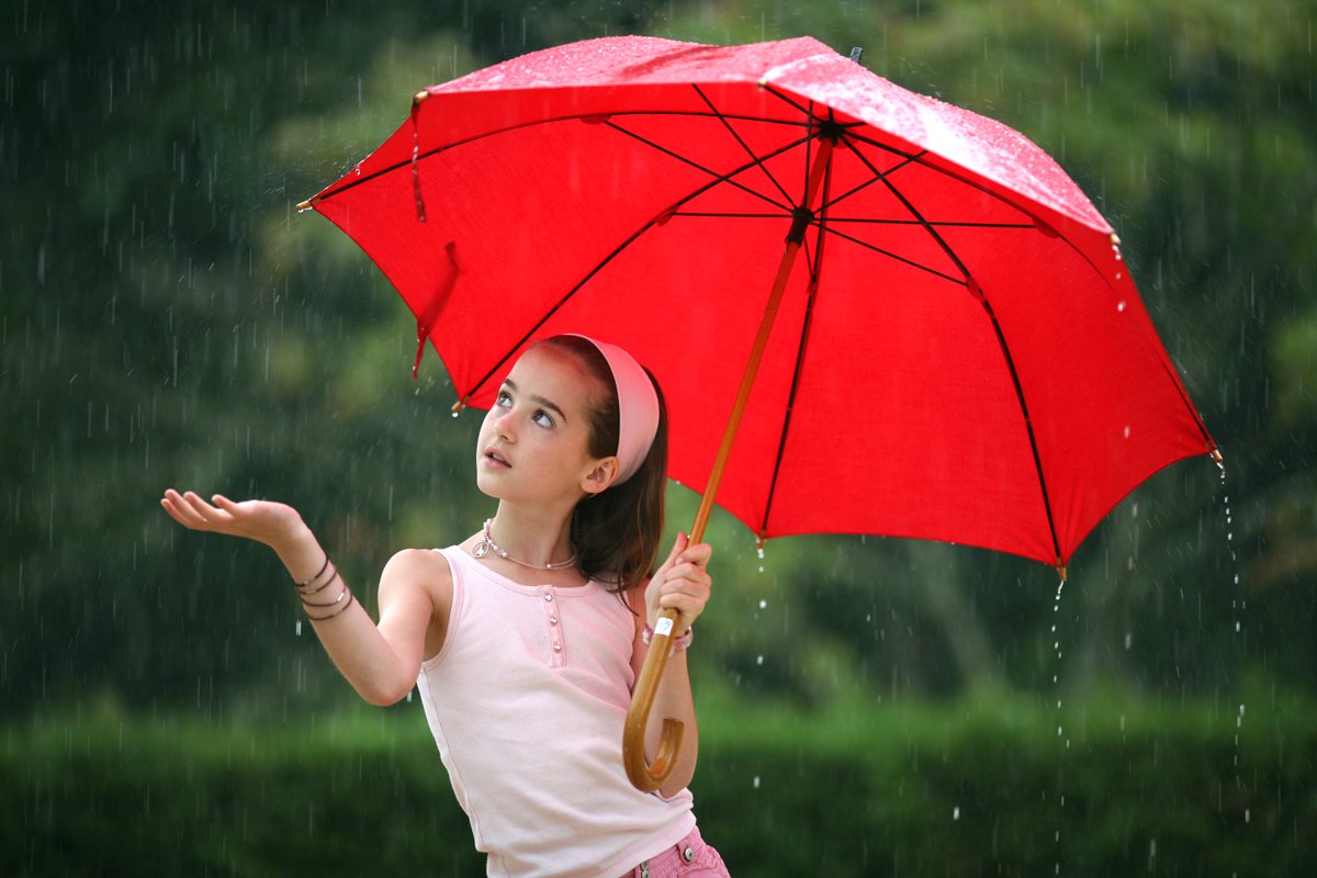 Cute Girls in Rain wallpapers