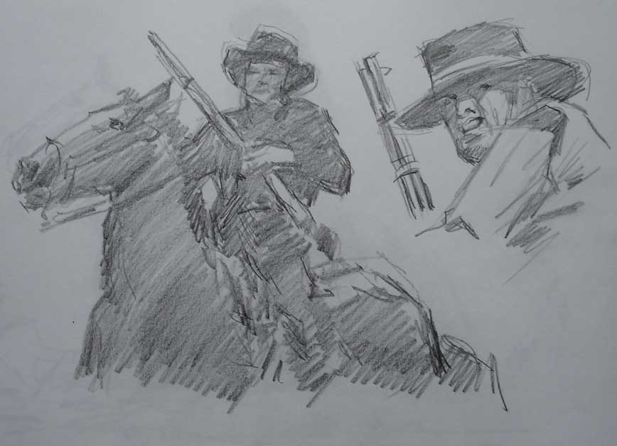 EL RINCON DEL TARADETE: Antonio Bernal Romero: tres vaqueros