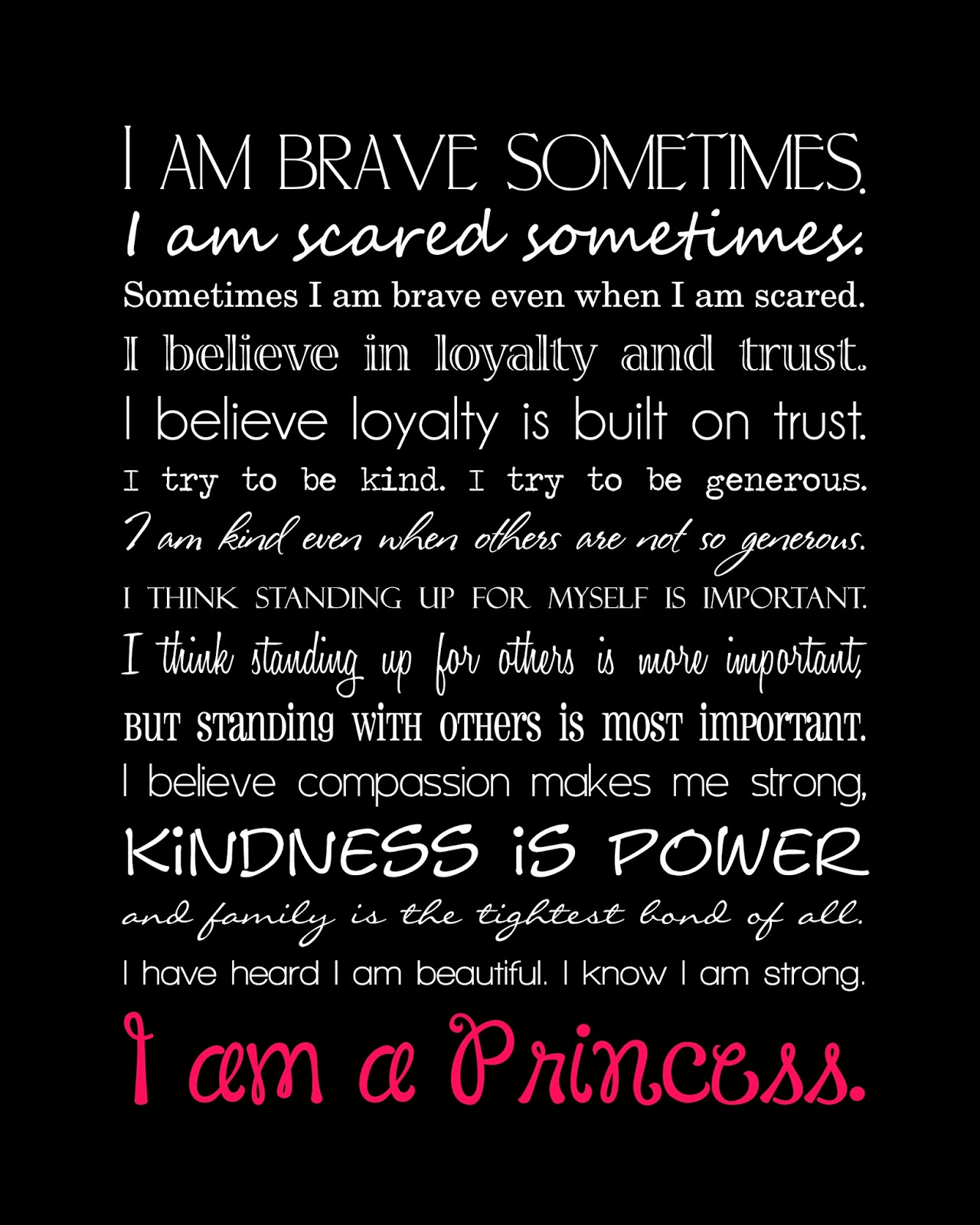 princess+print+copy.jpg 1,280×1,600 pixels | Princess quotes, Quotes ...