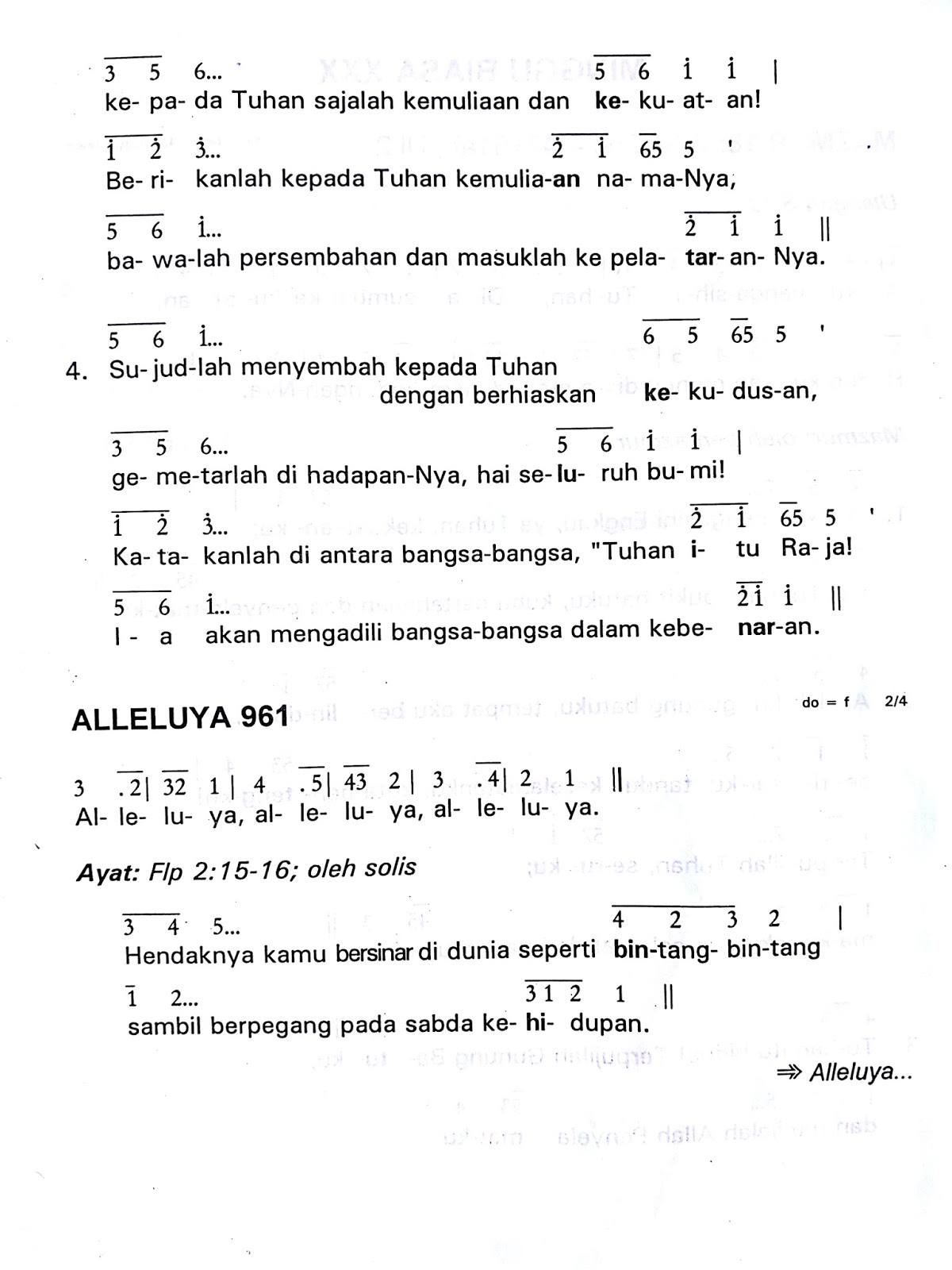 belajar mazmur: MAZMUR 96 - TAHUN A