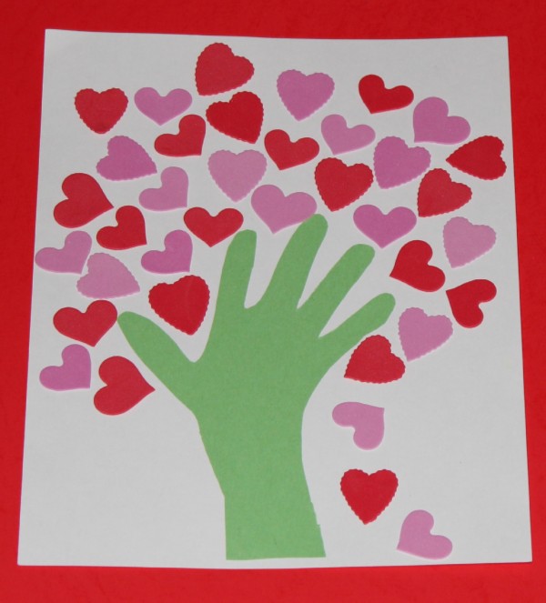 Hand Print – Heart Tree Art activity – Lesson Plans