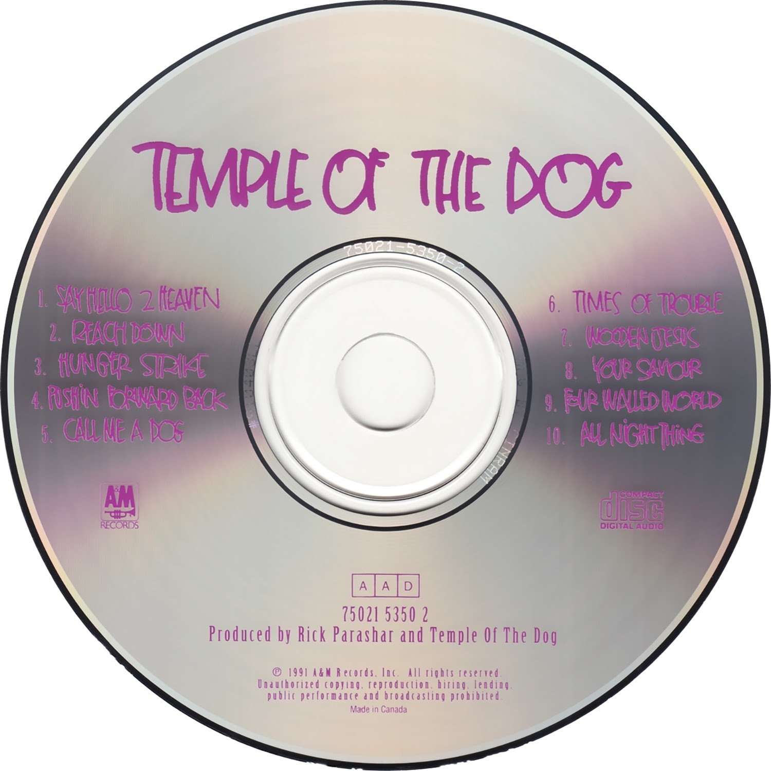 1991 Temple Of The Dog - Temple Of The Dog - Rockronología