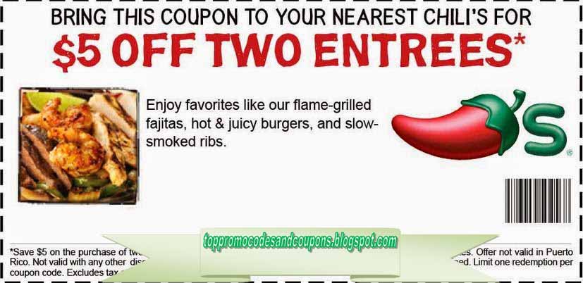 Free Promo Codes and Coupons 2021: Chili's Coupons