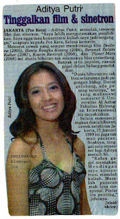 Clippings of Indonesian Women in Print Media: Aditya Putri