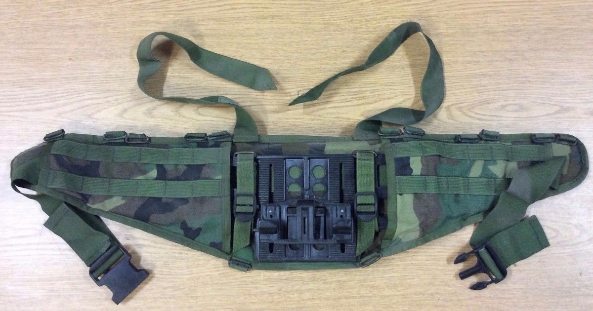 Webbingbabel: Woodland Camo MOLLE Waist Belt Molded 1ST GEN. - 1997