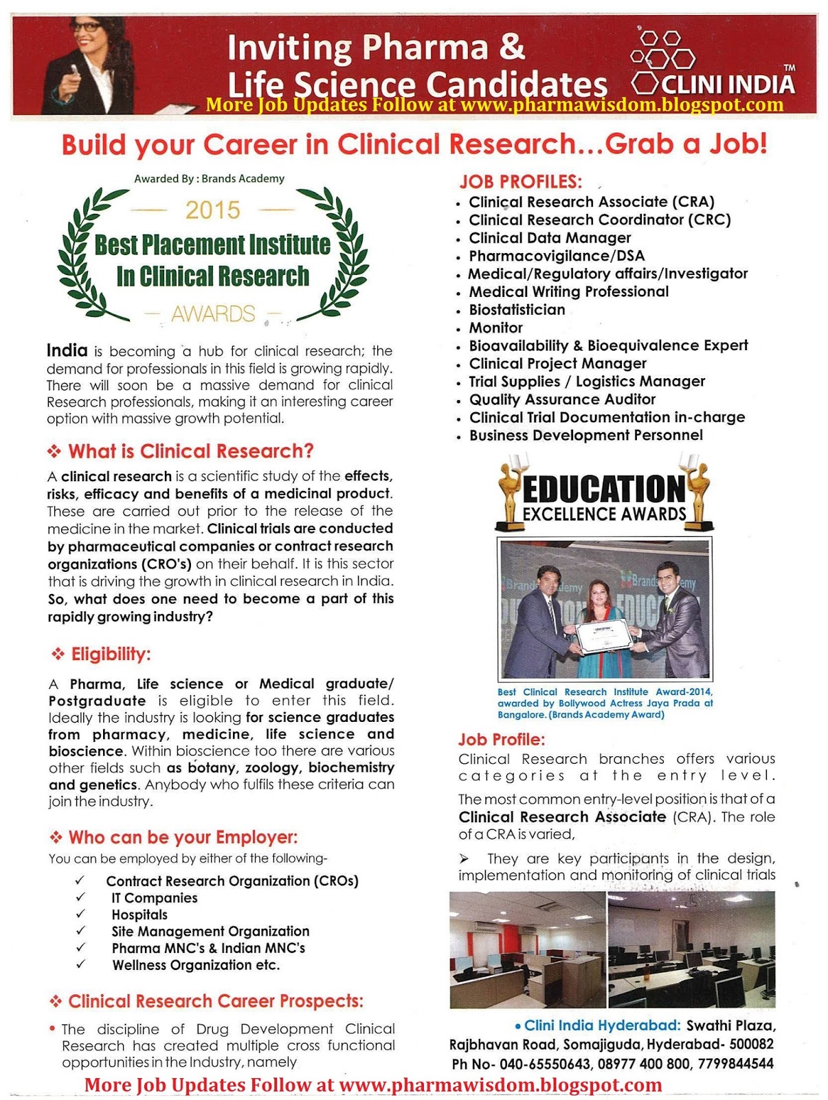 Inviting Pharma & Life Science Candidates: Build Your Career in ...