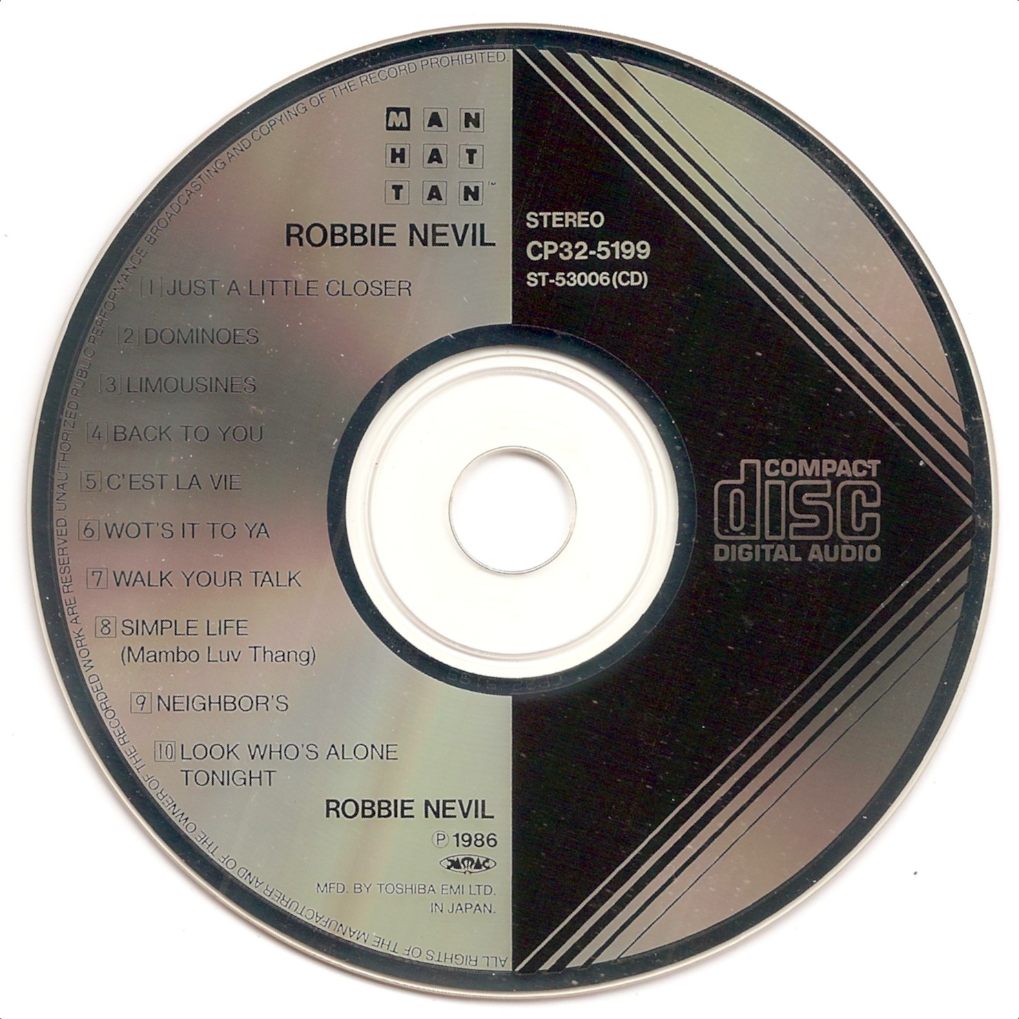 The First Pressing CD Collection: Robbie Nevil - Robbie Nevil