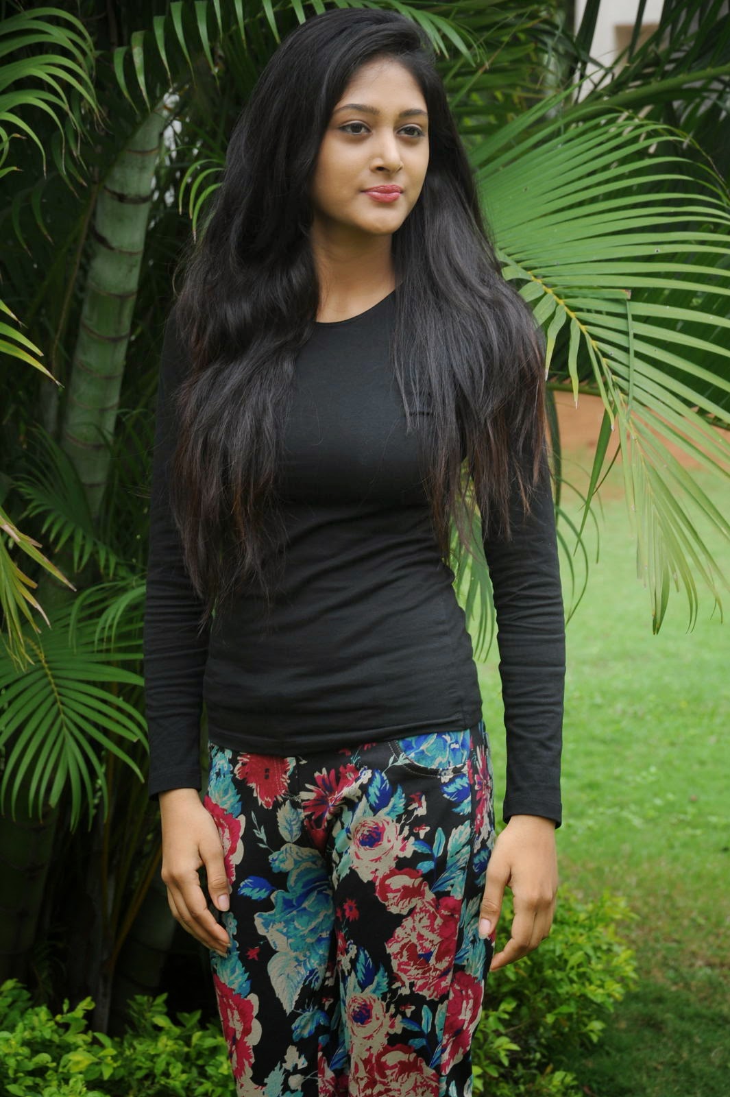 Telugu Actress Sushma Raj in Black Tight T Shirt Stills
