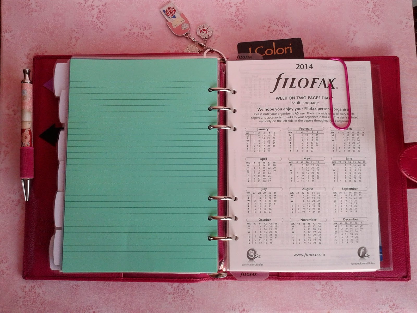 Filofax is my world: Filofax Calipso Deep Pink - A5