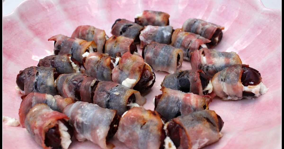 Linda´s Goda: Chevréostfyllda dadlar med bacon