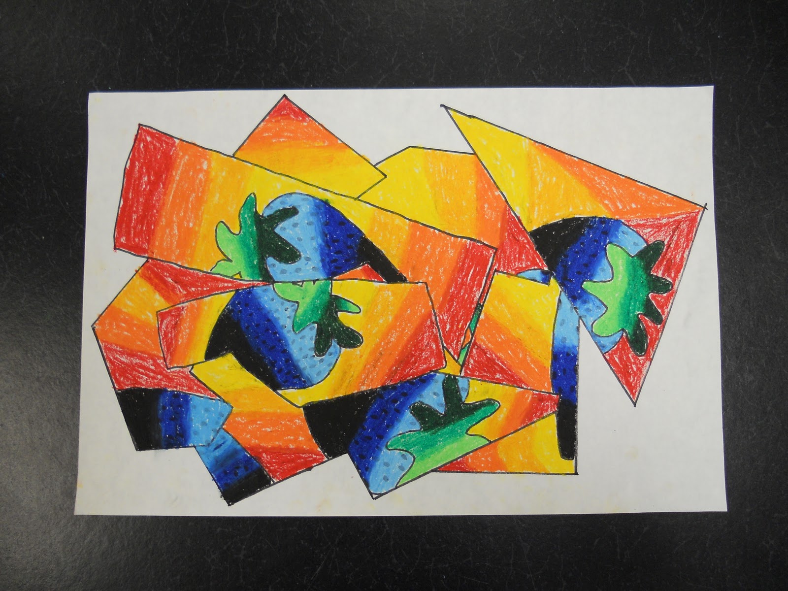Octorara JHS ART: 7th Grade-VALUE-Cubism Oil Pastels