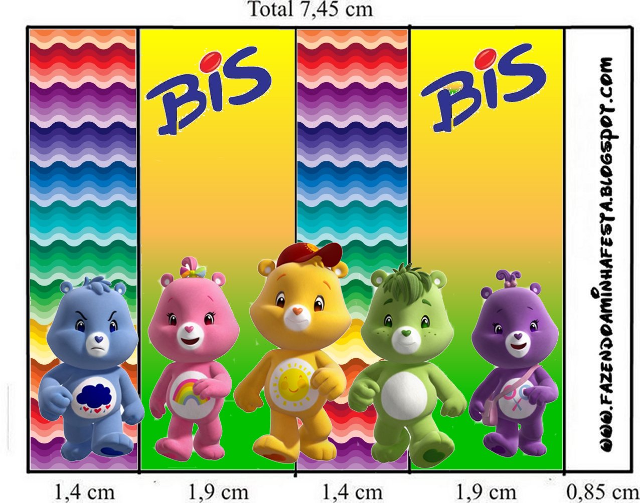 Care Bears with Rainbow :Free Printable Candy Bar Labels. - Oh My ...