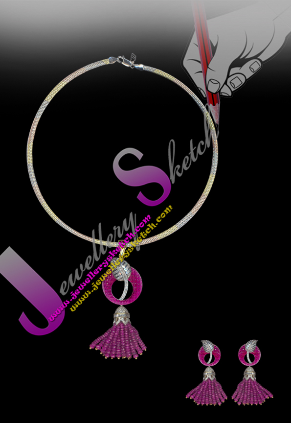 Easy Customized jewellery sketch design : Gemstone sketch jewelry designs