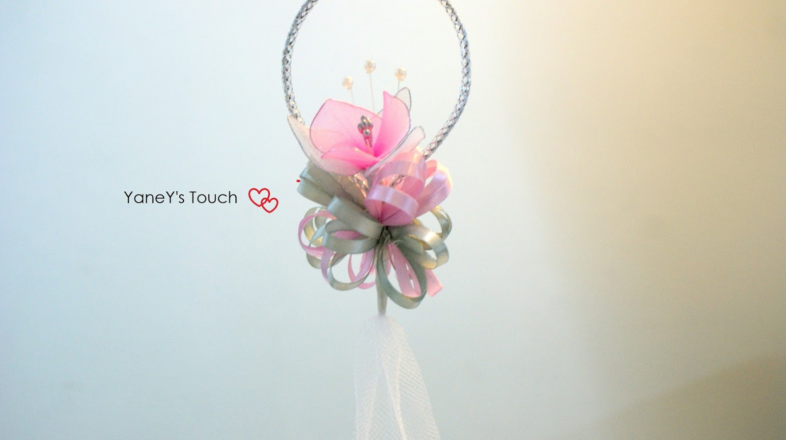 YaneY's Touch: bunga telur stokin gantung : tema pink + silver