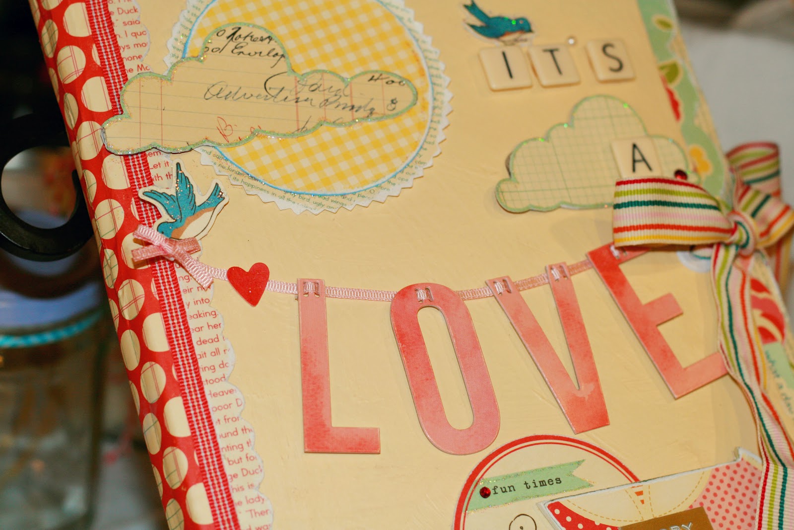 Raspberry Balloon: Altered Composition Notebook, Scrapbook or Journal