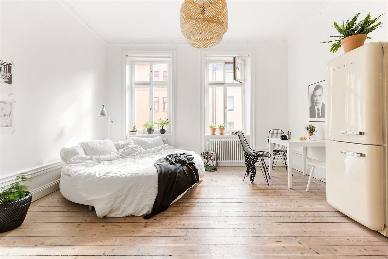 A very dreamy one room studio in Stockholm - Daily Dream Decor