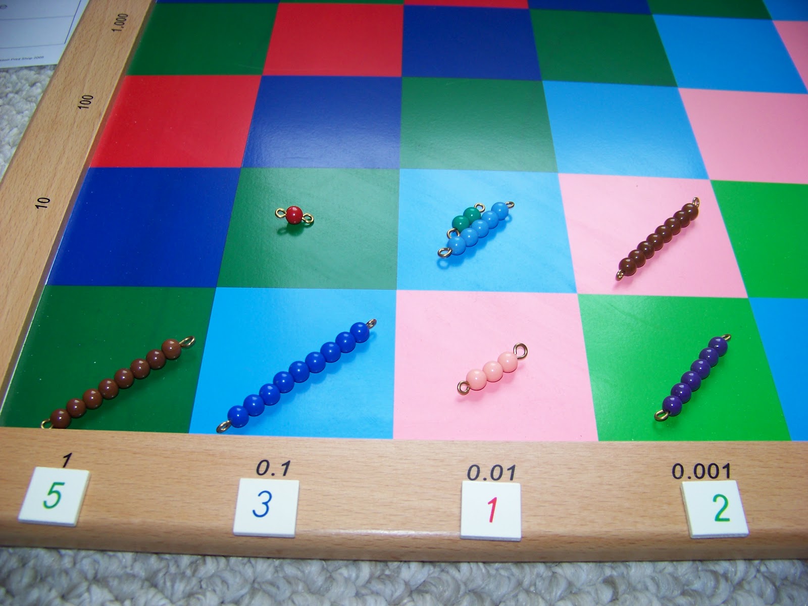 George Family - Montessori At Home: Montessori Decimal Board and ...