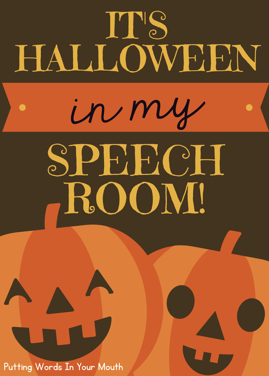 It’s Halloween in My Speech Room!