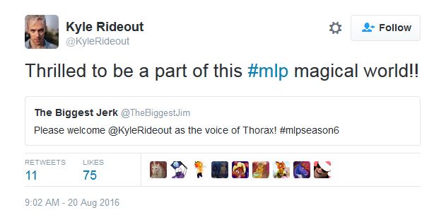 Equestria Daily - MLP Stuff!: Your Thorax Voice Actor is - Kyle Rideout ...