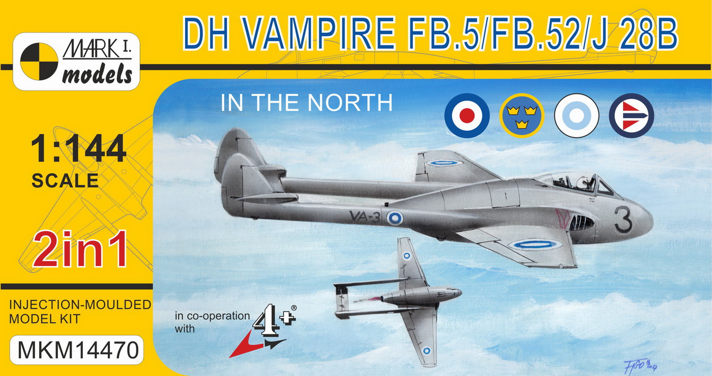 Kampfgruppe 1/144: 1/144 de Havilland Vampire FB.5/FB.52/J 28B - Mark I