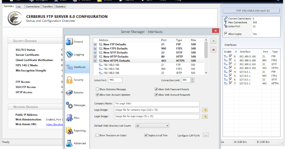 Cerberus Ftp Server 8 0 0 4 Secure Reliable And Easy To Use Sftp