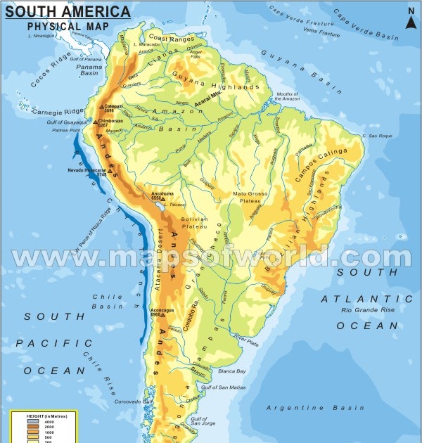Generalities of the Americas: Major Landforms of South America
