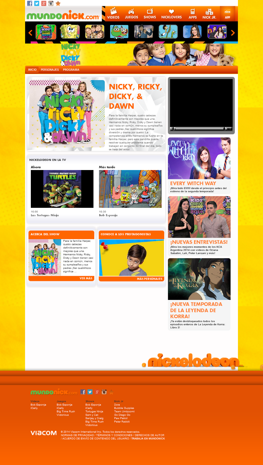 Nicky, Ricky, Dicky & Dawn llega a Mundonick.com | Nick World