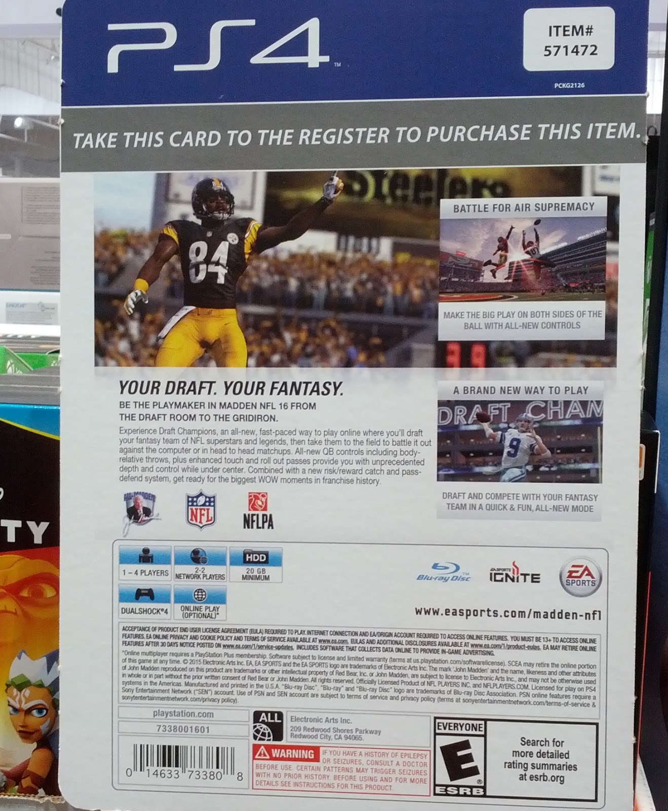 EA Sports Madden NFL 16 for PS4 and Xbox One | Costco Weekender