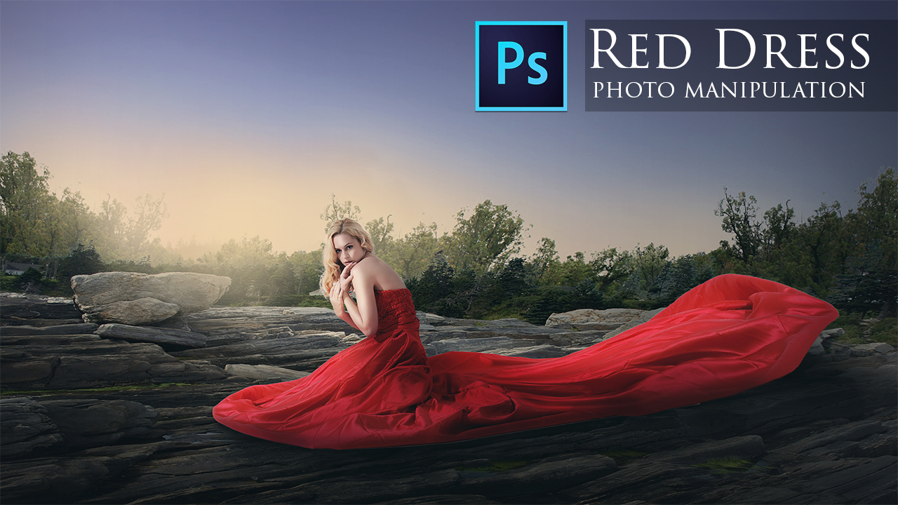 Photoshop CC Manipulation Tutorial | Red Dress