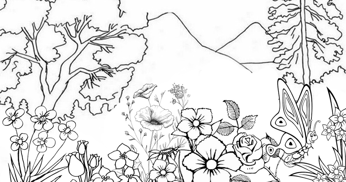 Gambar Pemandangan Alam Sketsa Terbaru