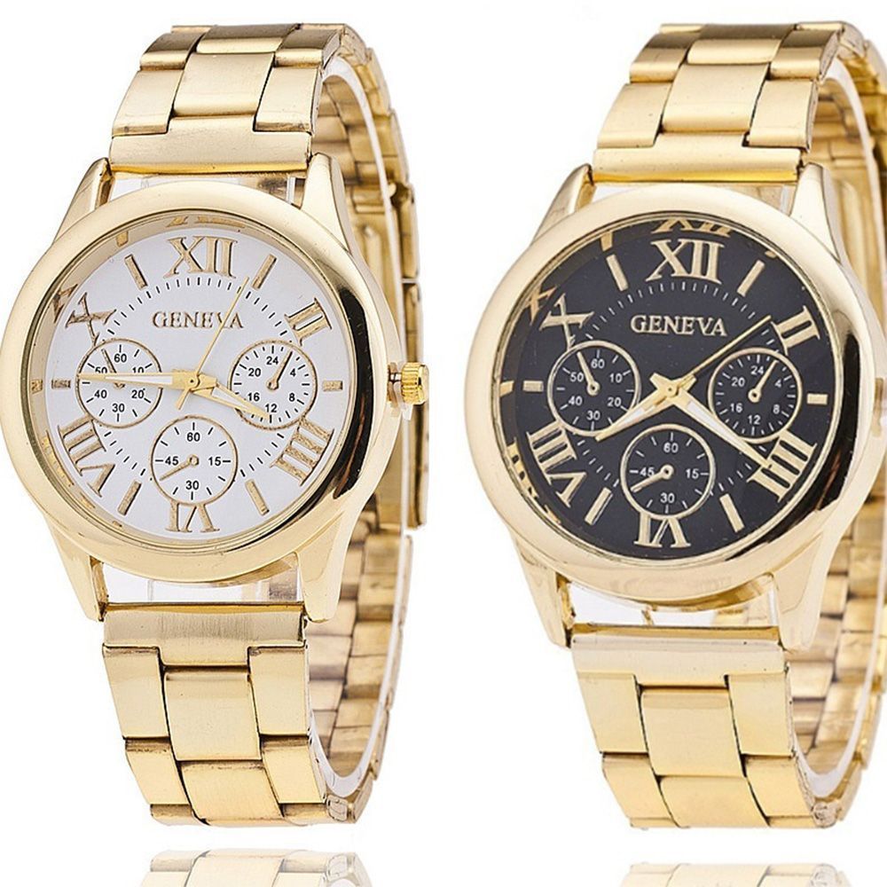Gold Roman Fashion Wrist Watch Stainless Steel ~ TH ONLINE SHOP