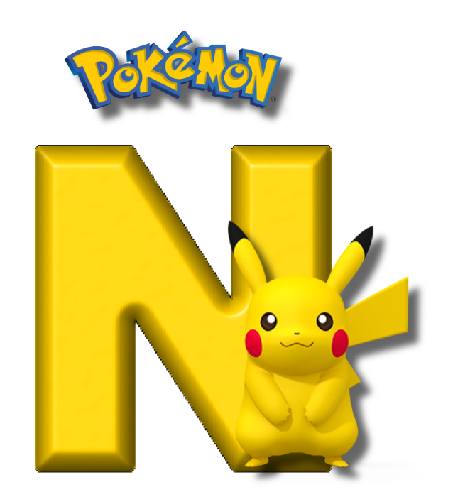 Abecedario de Pikachu de Pokémon. Pikachu Alphabet. - Oh my Alfabetos!