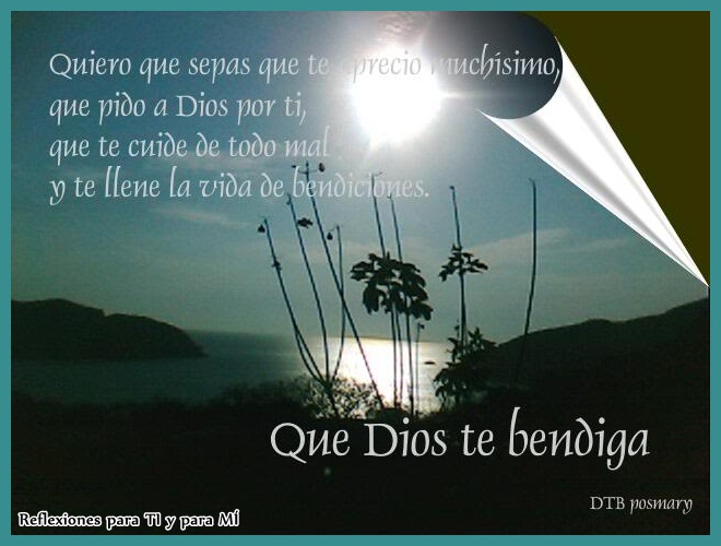 Reflexiones para TI y para MÍ: * Quiero que sepas que te aprecio ...