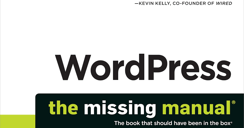 TimoBook: WordPress: The Missing Manual