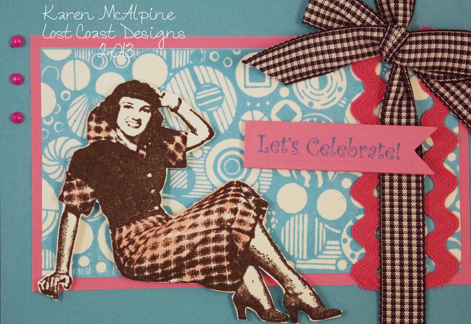 Dreaming and Creating: Fifties Sassy Gal in Pink and Turquoise