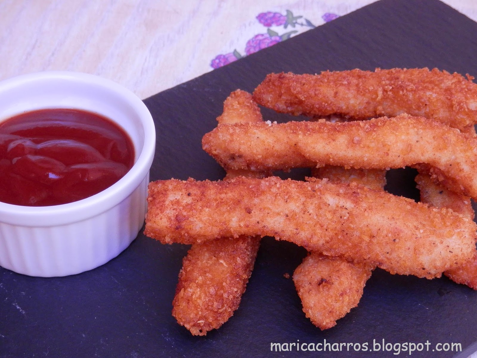 Fingers de pollo con salsa barbacoa suave | Maricacharros