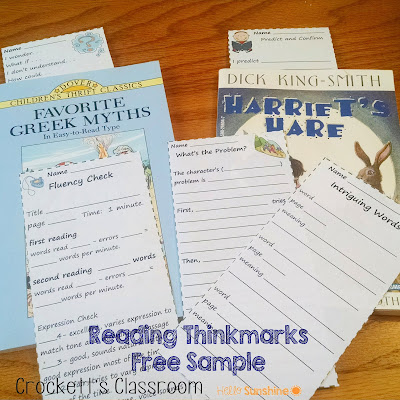Classroom Freebies Too: Reading Thinkmark