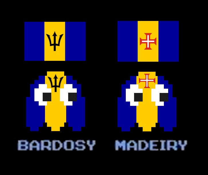 The Voice of Vexillology, Flags & Heraldry: Pac-Man ghosts from ...