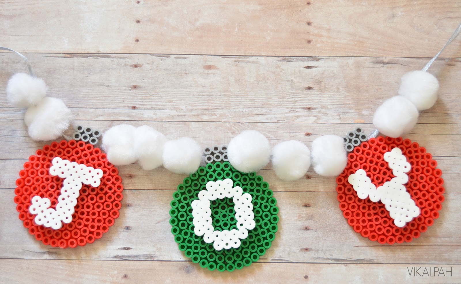 Vikalpah: DIY "JOY" Christmas garland using perler beads