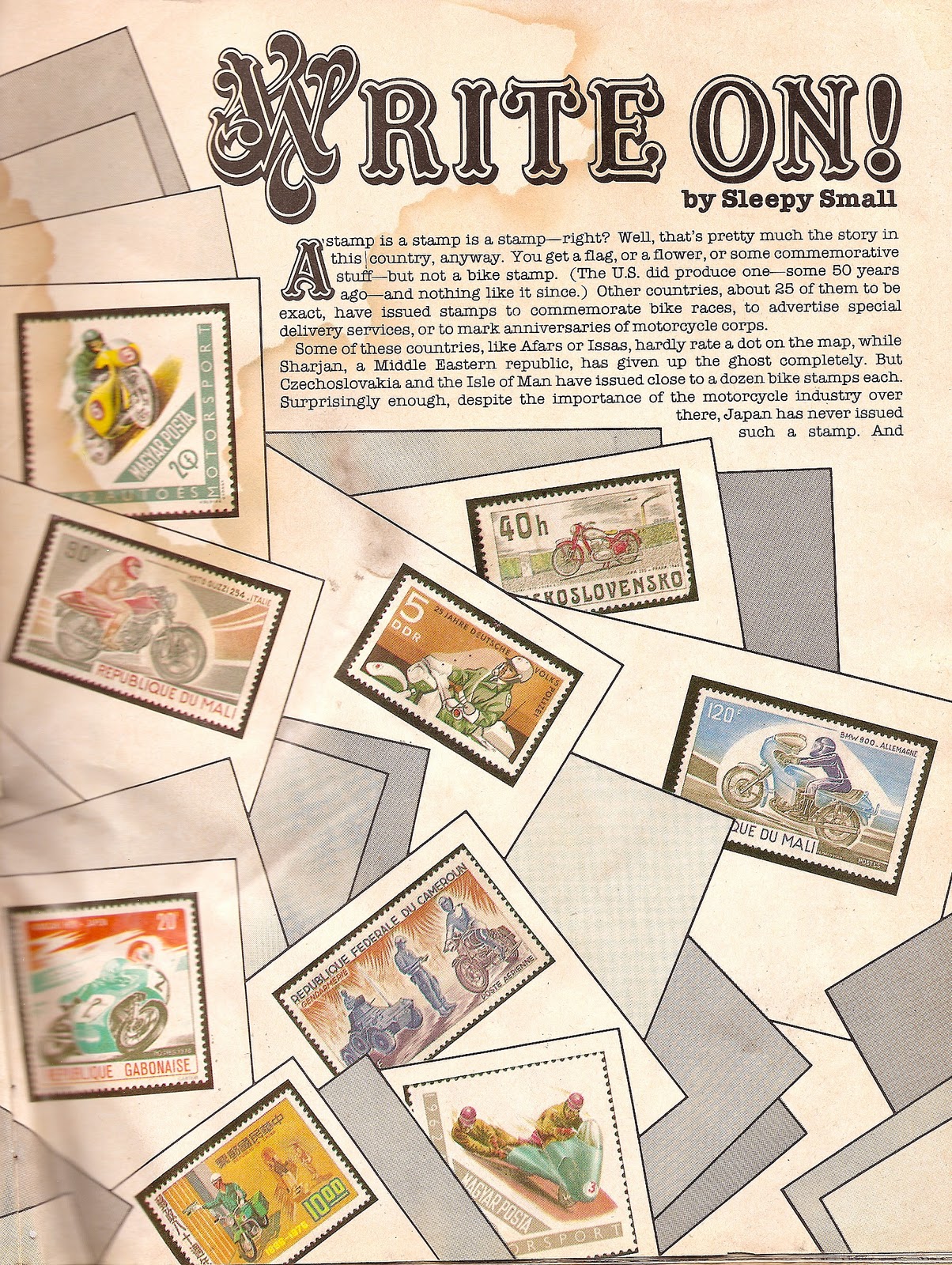 Live to Ride Ride to Church: Motorcycle Stamps