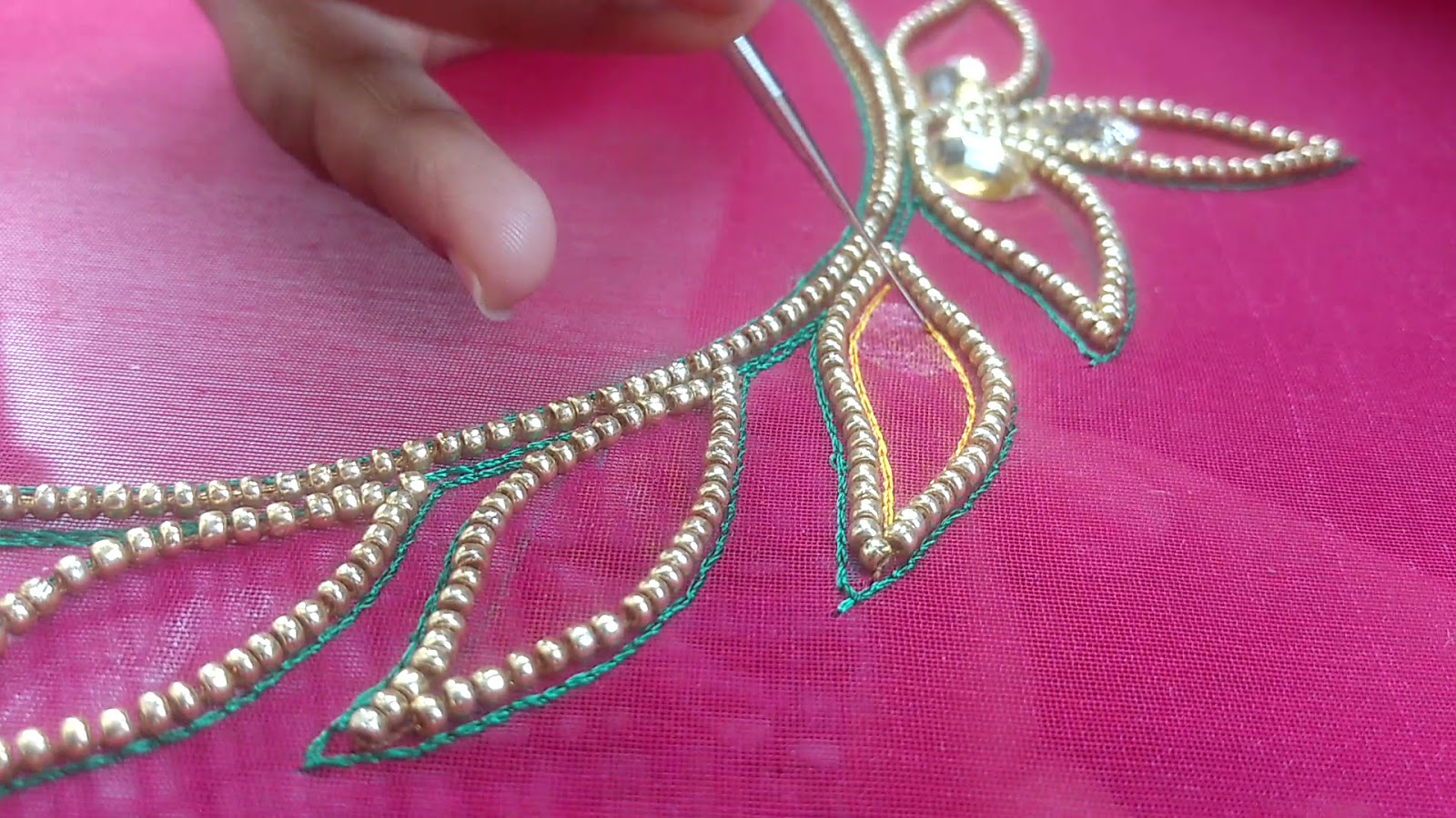 Aari naari: Peacock design aari work full tutorial step by step