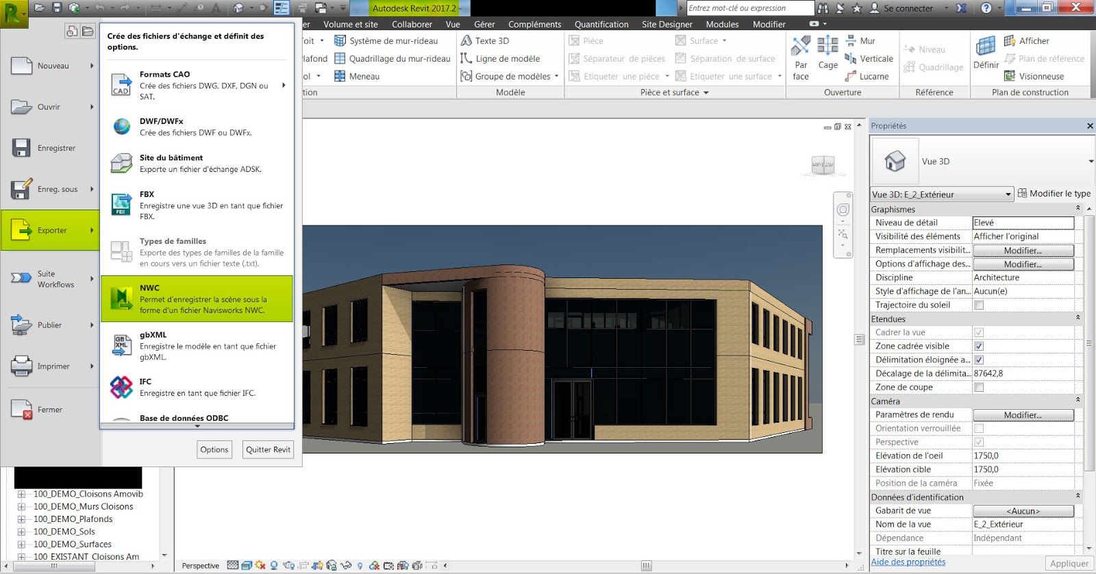 Export navisworks from revit - lmkacams
