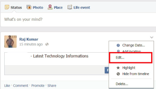 Edit A Facebook Post edit-a-facebook-post