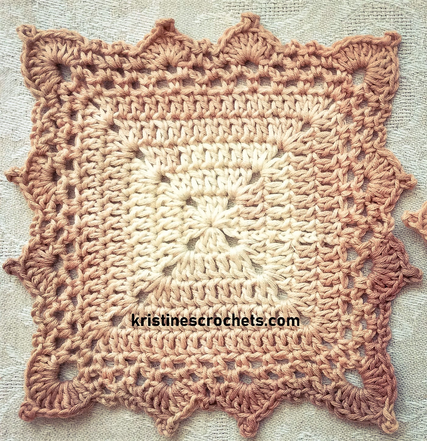 KristinesCrochets : Crochet Granny Square Coaster Free Pattern
