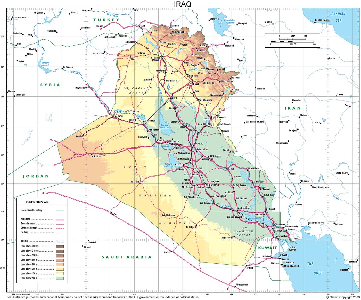 Iraque | Mapas Geográficos do Iraque - Geografia Total™